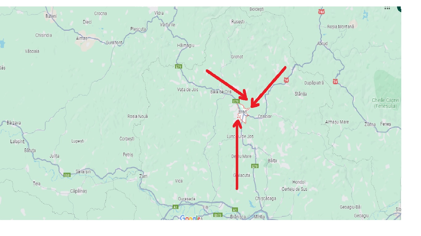 Călătorie la Brad, județul Hunedoara - Drumeț cu mașină